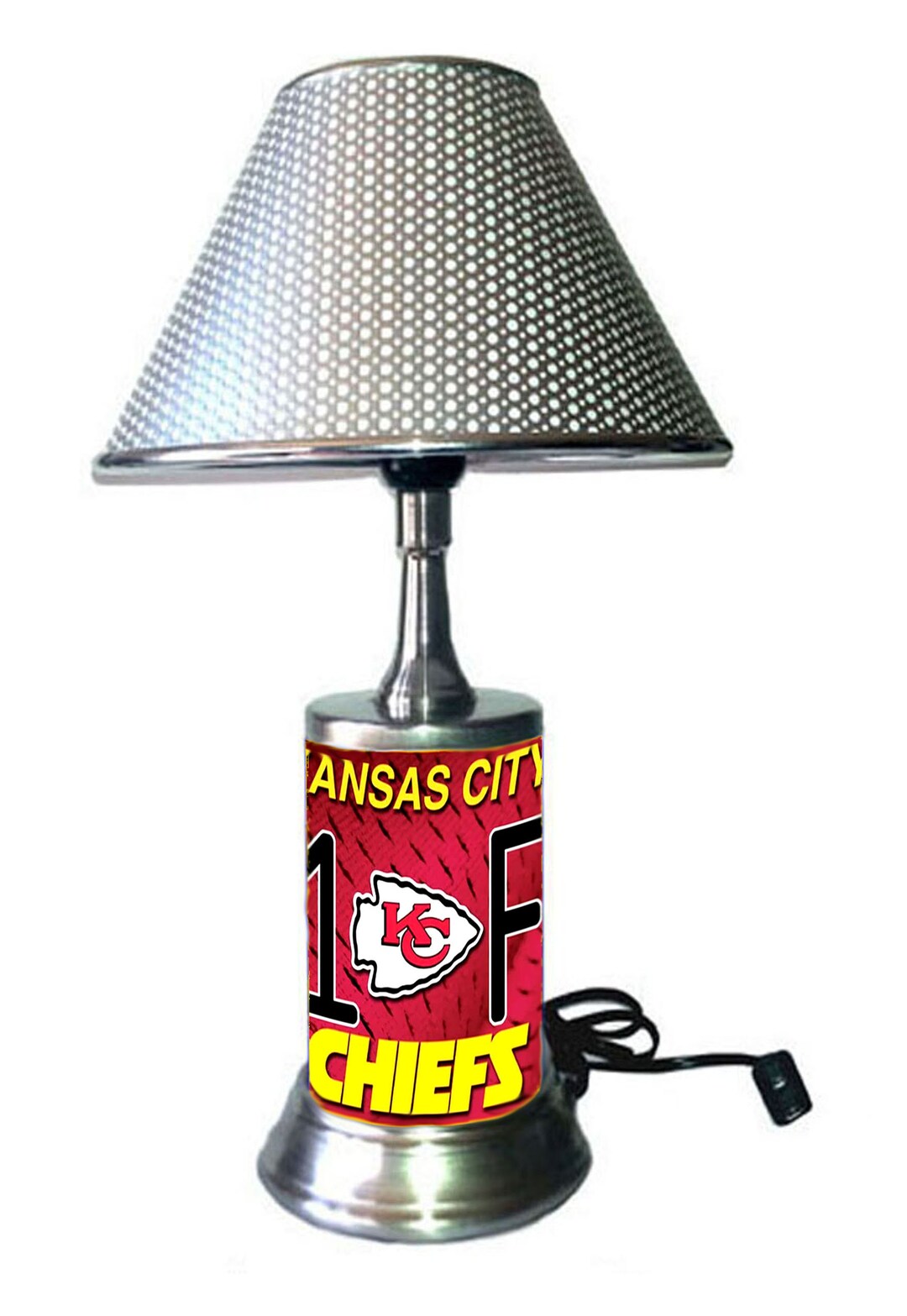 Kansas City Chiefs Desk Lamp With Chrome Finish Shade - Etsy