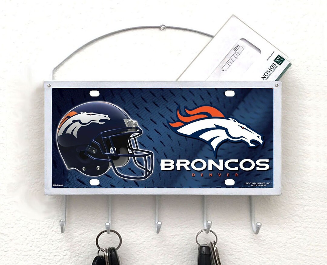 Denver Broncos Mail Organizer Mail Holder Key Rack Mail - Etsy