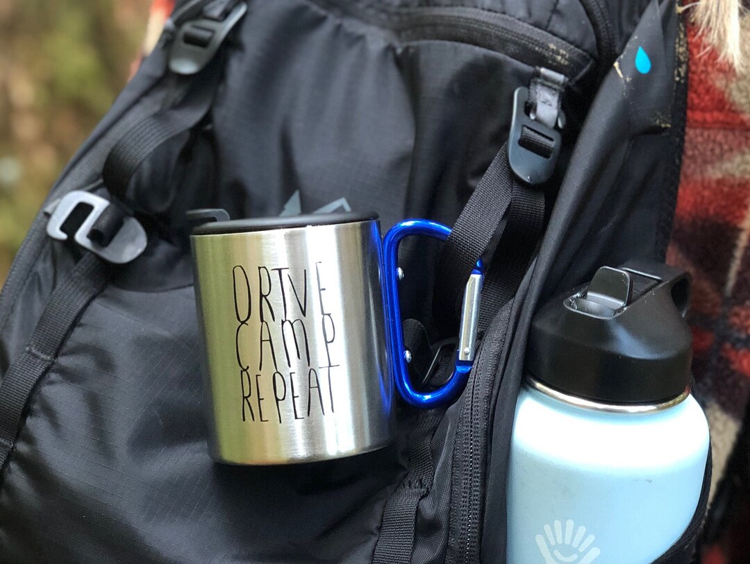 Steel Mug With Carabiner Handle | Stainless | Double Wall Insulated ...