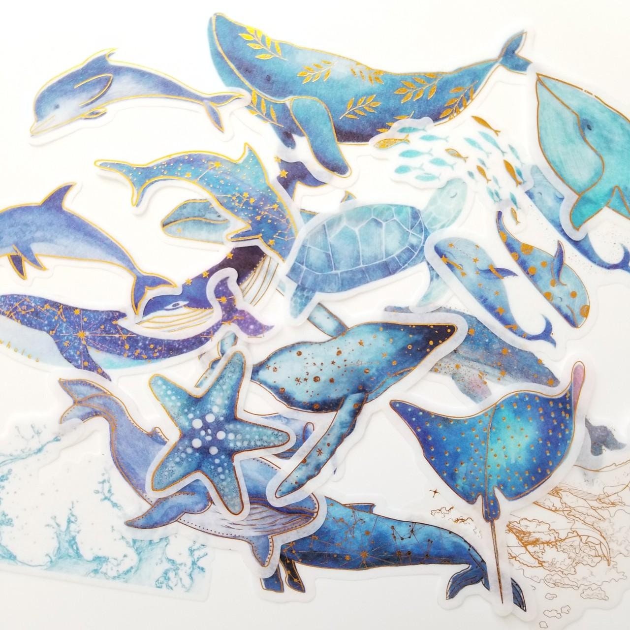 Ocean Animal Stickers: Nautical Sealife, Scrapbooking Stickers (20 Pc ...