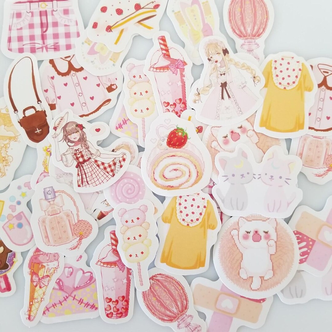 Lolita Stickers Kawaii Cute Stickers for Diary, Planners, or ...