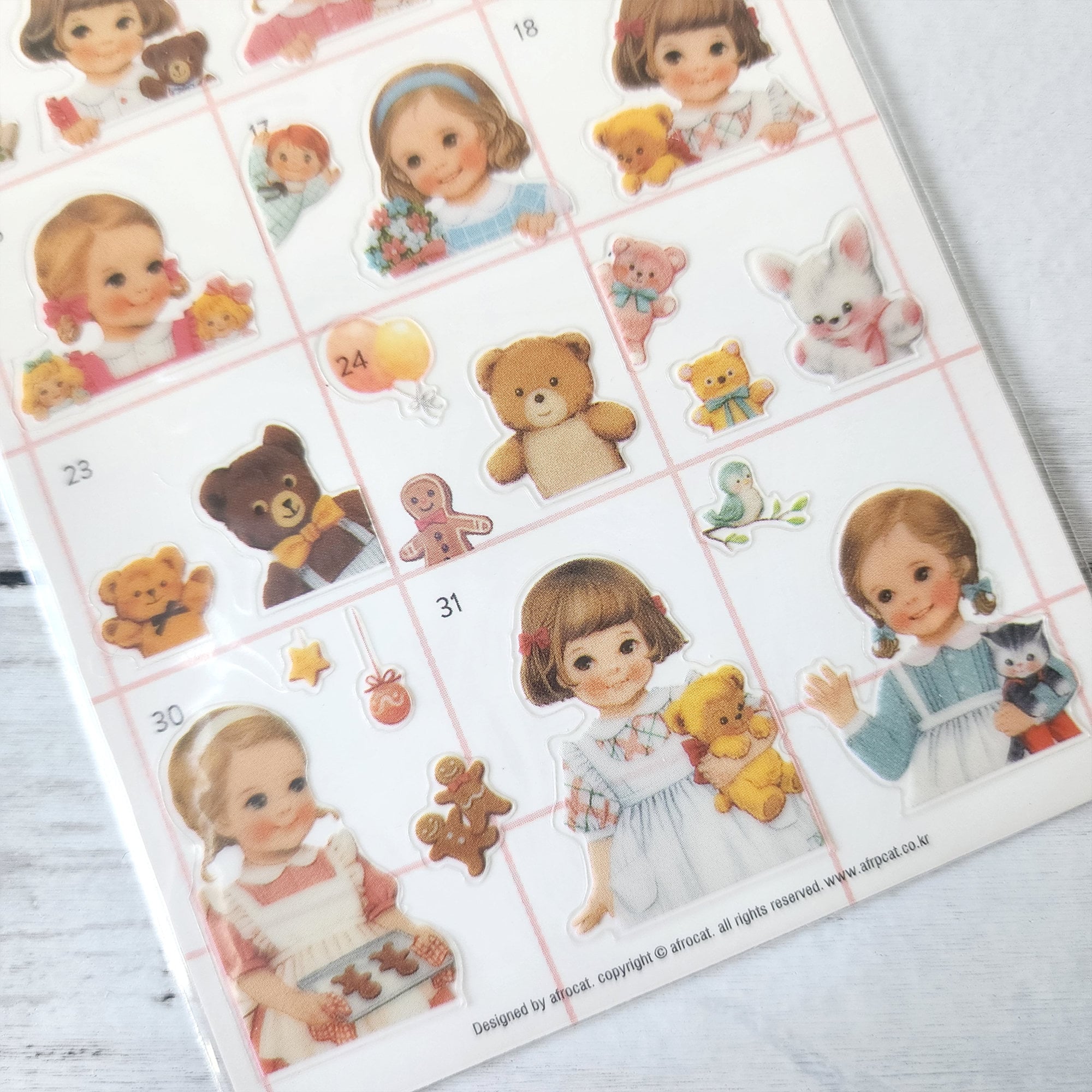 Vintage Style Doll Stickers: Scrapbooking, Cardmaking, Planner - Etsy