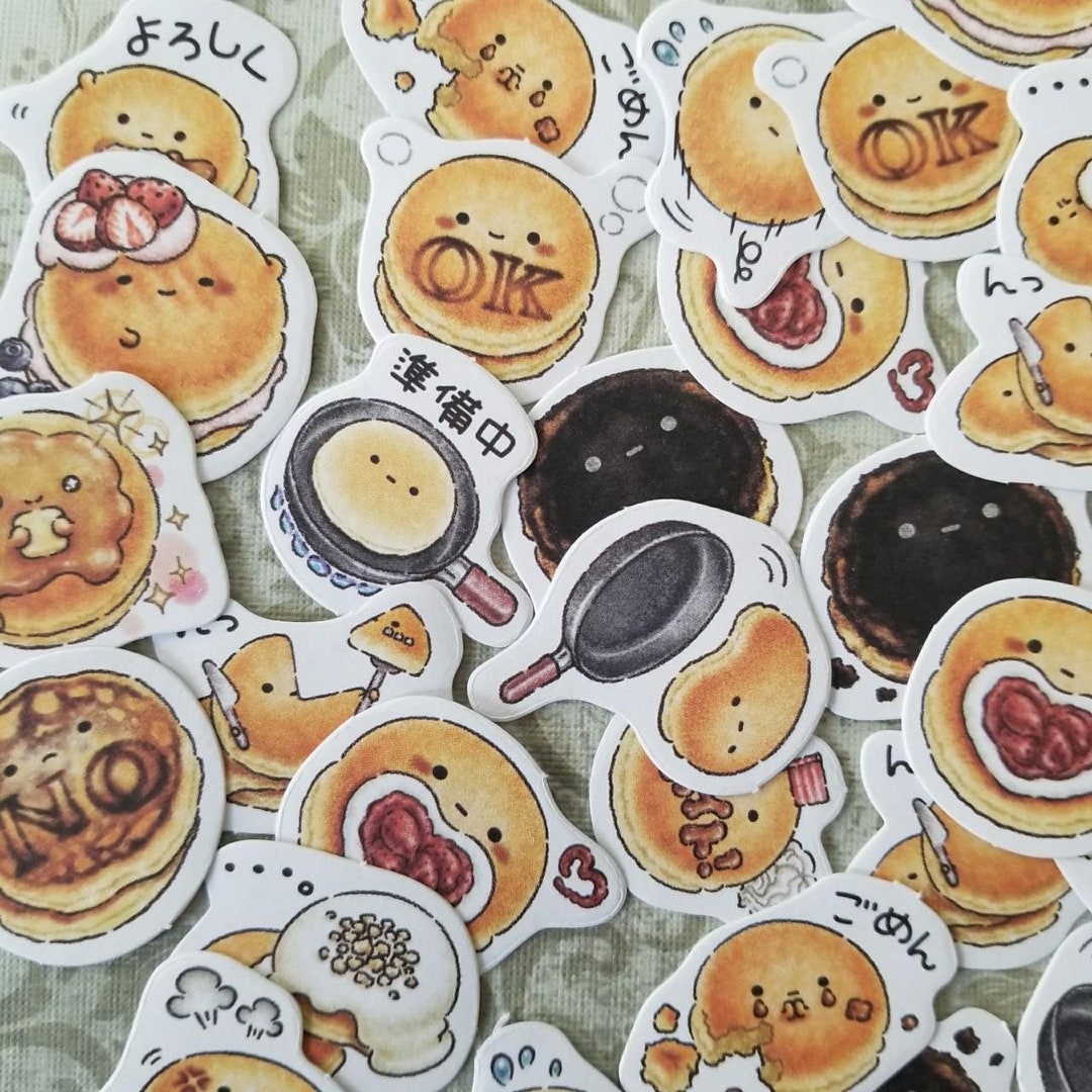 Pancake Stickers - Food Stickers - Gift for Food Lovers - Small Gifts ...