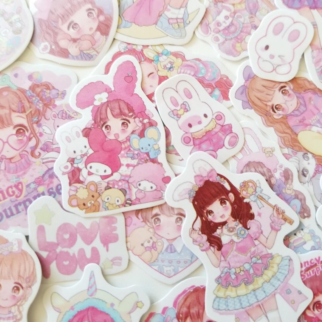 Cute Kawaii - Anime Manga Stickers - Gift for Anime Fans - Gift for ...