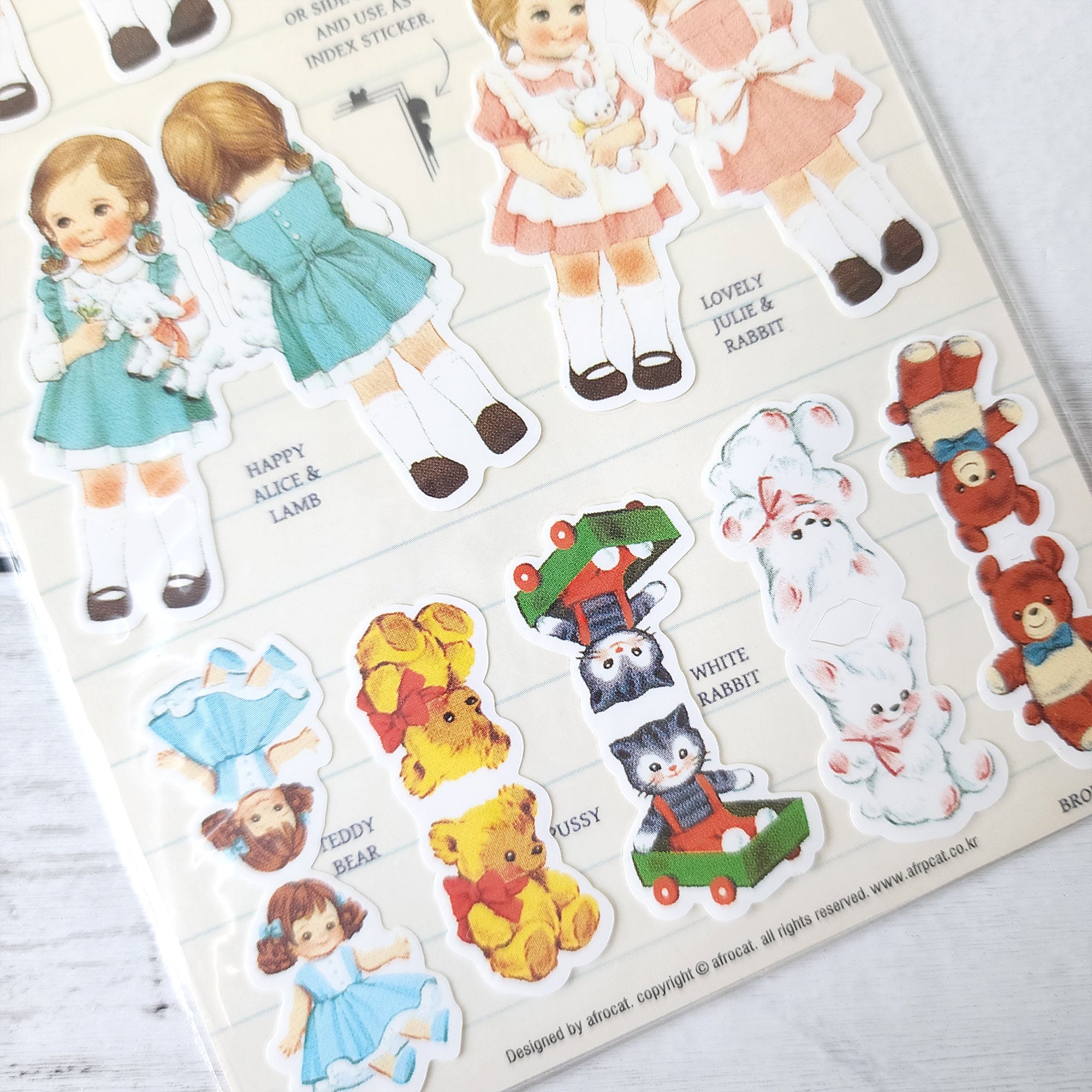 Vintage Style Doll Stickers: Scrapbooking, Cardmaking, Planner - Etsy