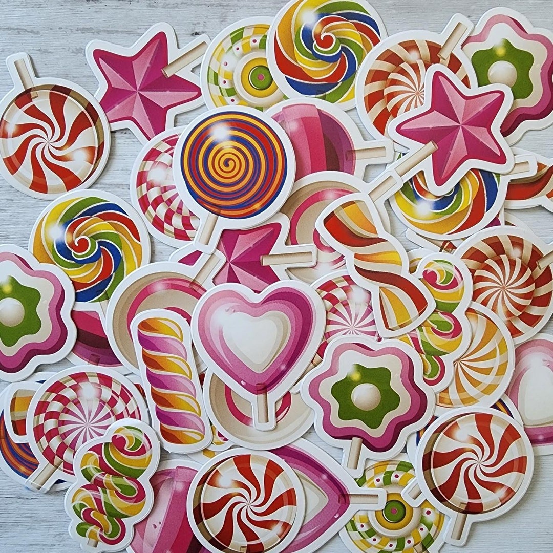 Candy Stickers - Lollipop Treat Stickers for Diary, Planners, or ...