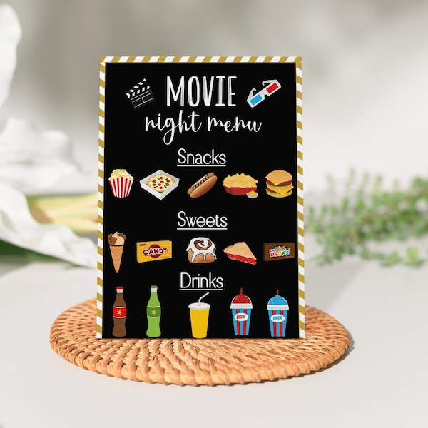 School Snack Menu Template - Etsy