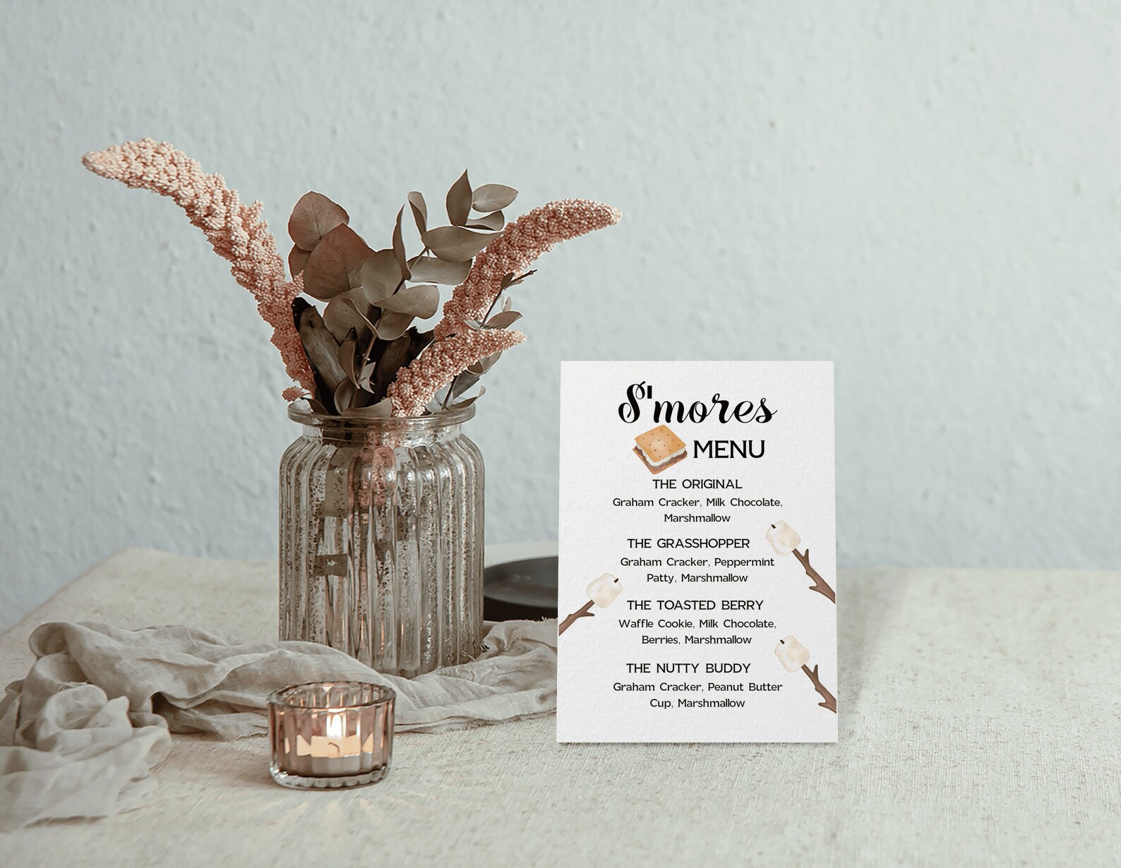 Editable S'mores Menu Sign Template. S'mores Station Sign, Smore ...