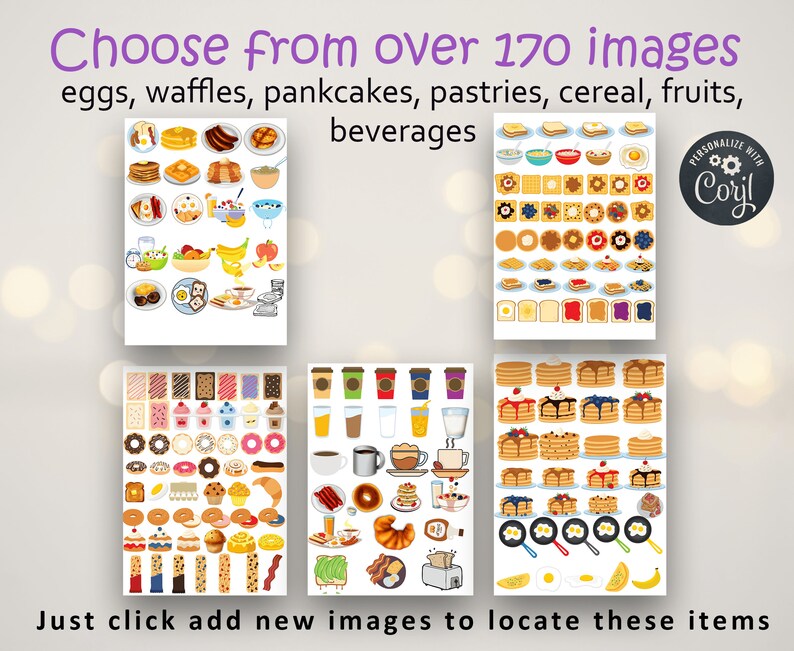 Breakfast Menu Sign Template, Create Your Own Breakfast Menu, Wedding ...