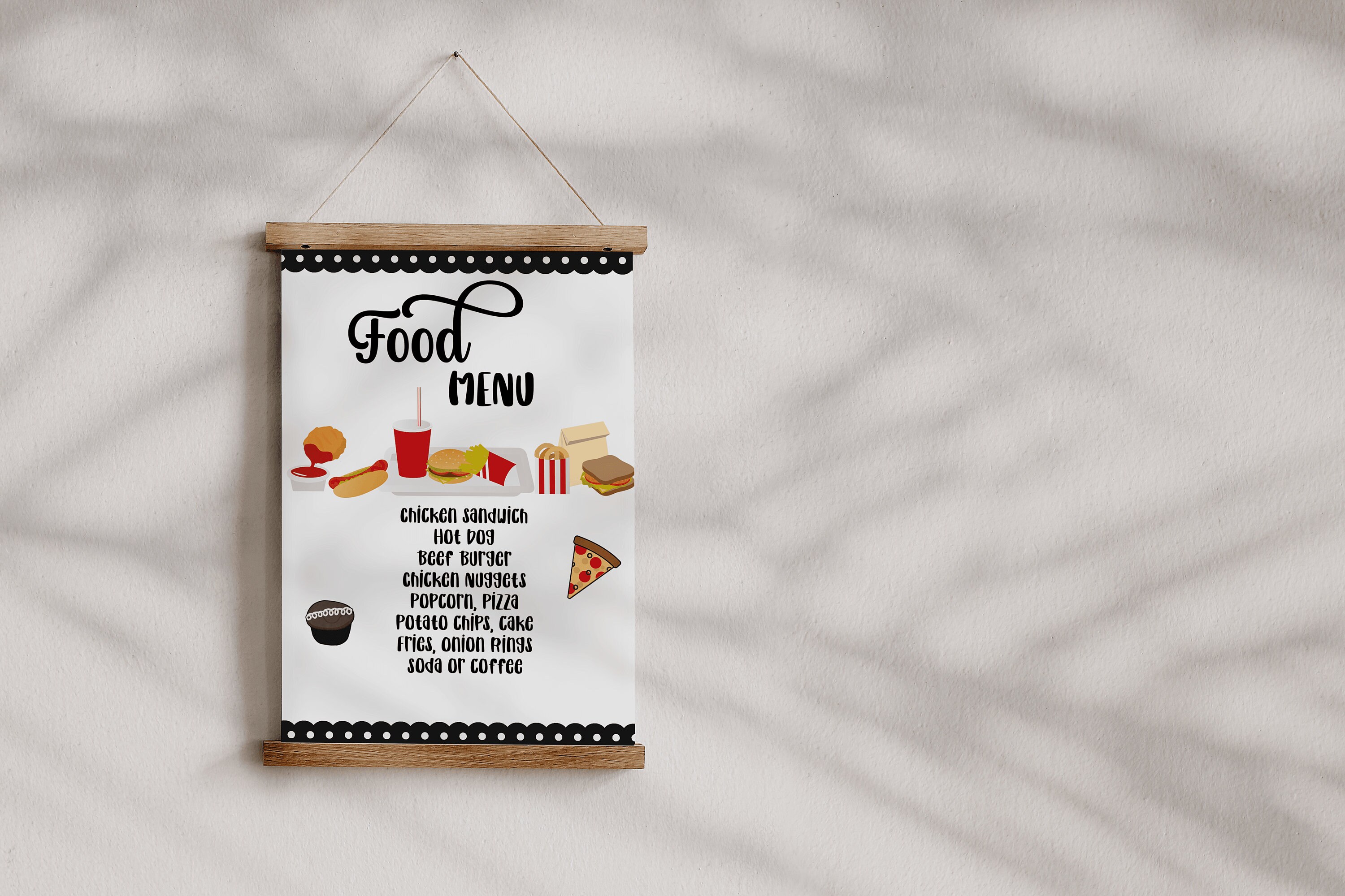 Snack Menu Sign Template, Editable Bridal Shower Snack Bar, Wedding ...