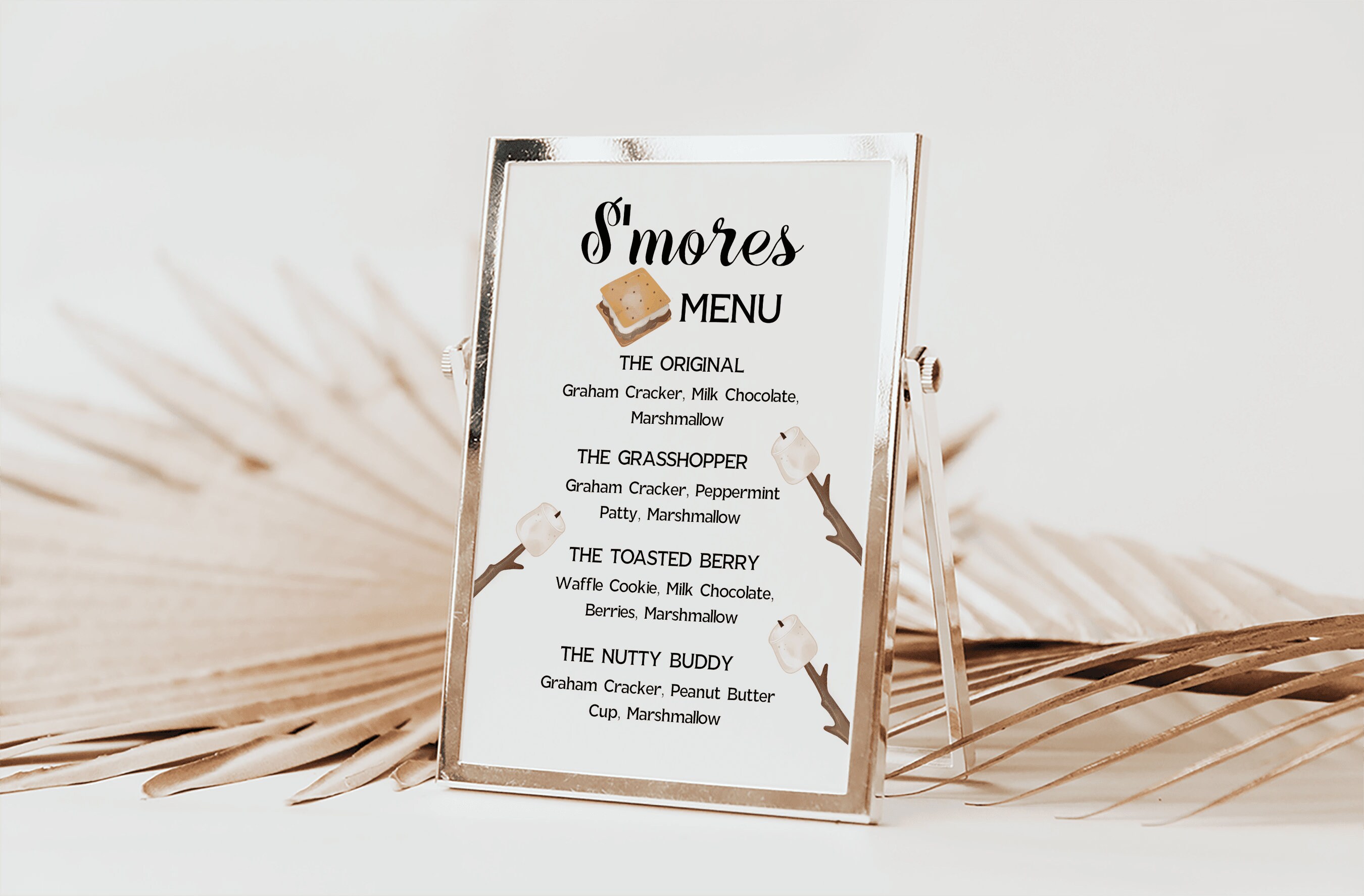 Editable S'mores Menu Sign Template. S'mores Station - Etsy