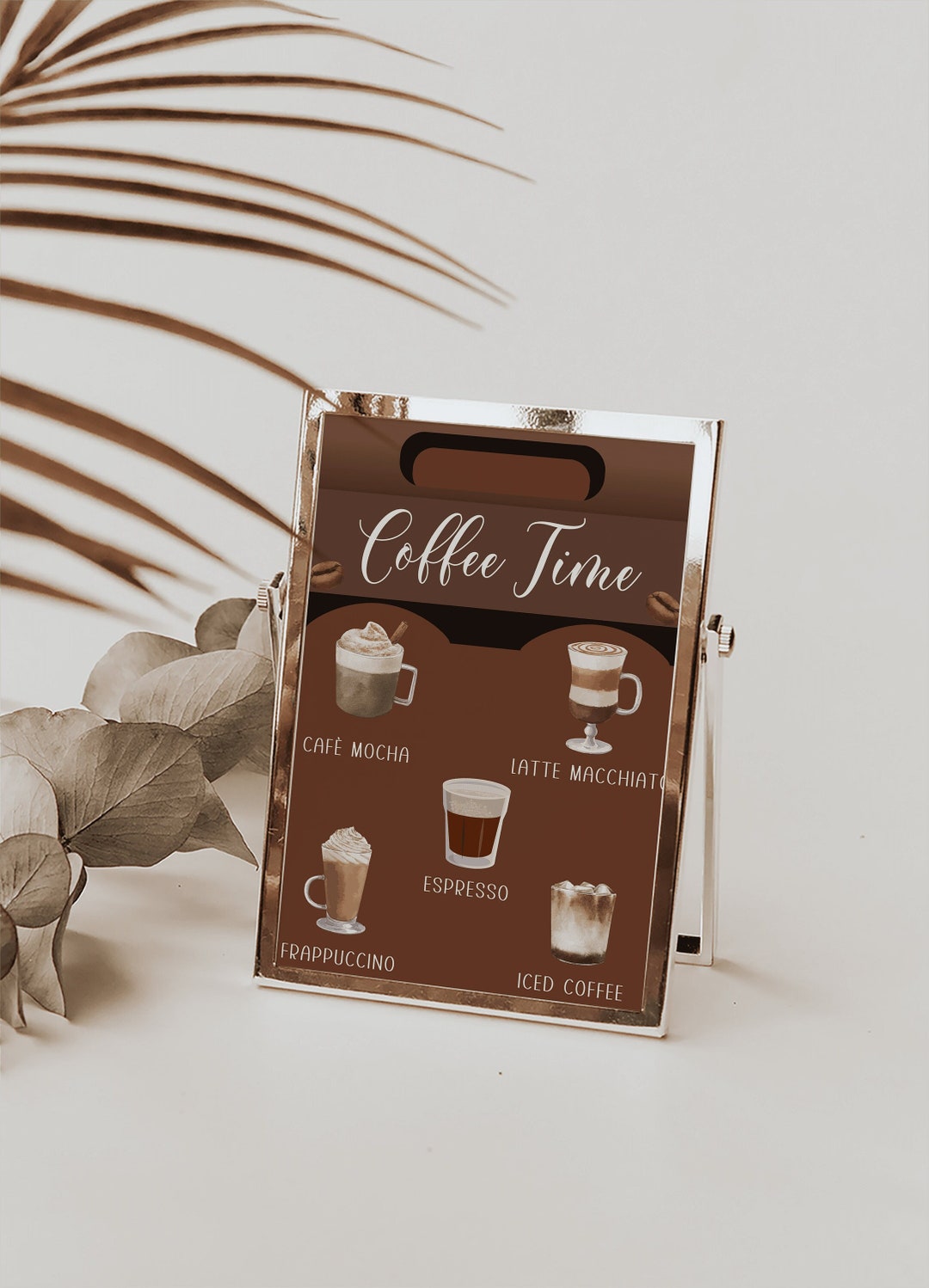 Coffee Menu Sign Template, Editable Coffee Drink Menu, Modern Coffee ...