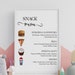 Snack Menu Sign Template, Minimalist Bridal Shower Snack Bar, Wedding ...