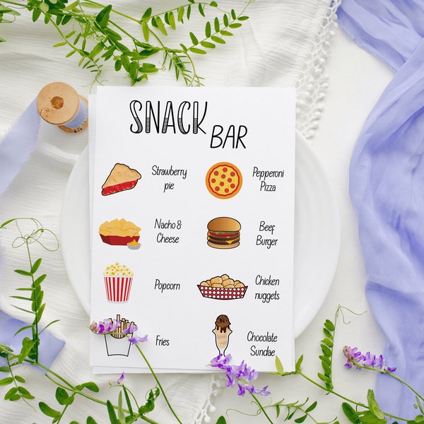 Snack Bar Sign - Etsy