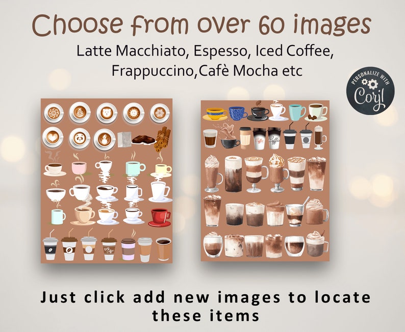 Coffee Menu Sign Template, Printable Coffee Drink Menu, Editable Coffee ...