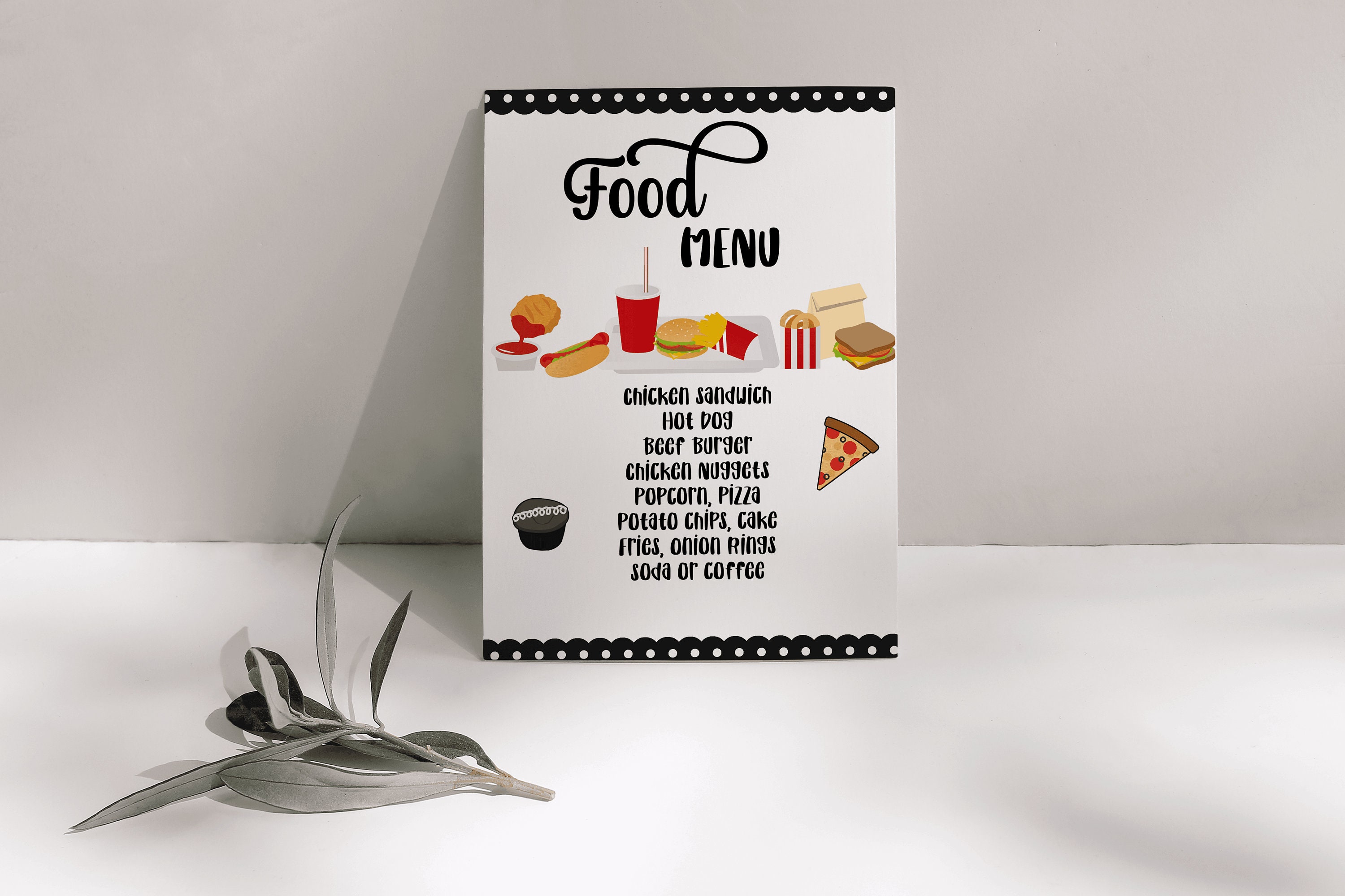 Snack Menu Sign Template, Editable Bridal Shower Snack Bar, Wedding ...