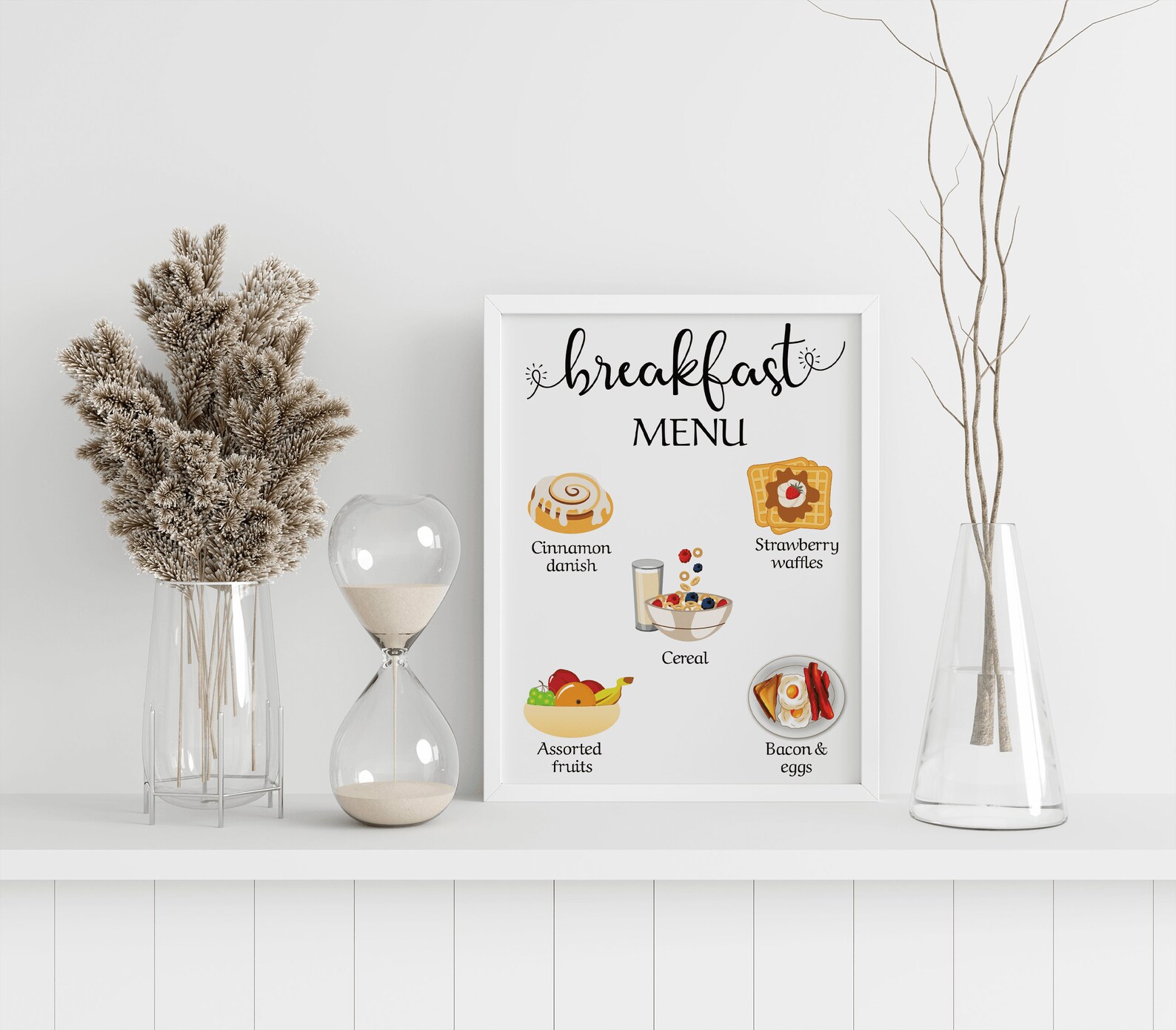 Breakfast Menu Bar Sign Template, Wedding Breakfast Bar Sign, Breakfast ...
