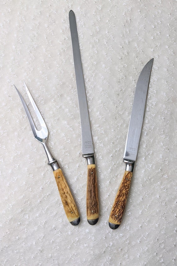 Vintage 1960s Hoffritz NY 3 Piece Carving Knife Set Made in | Etsy