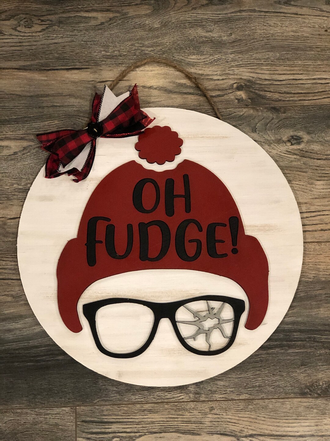 A Christmas Story Inspired Door Hanger, Oh Fudge, Christmas Decor ...