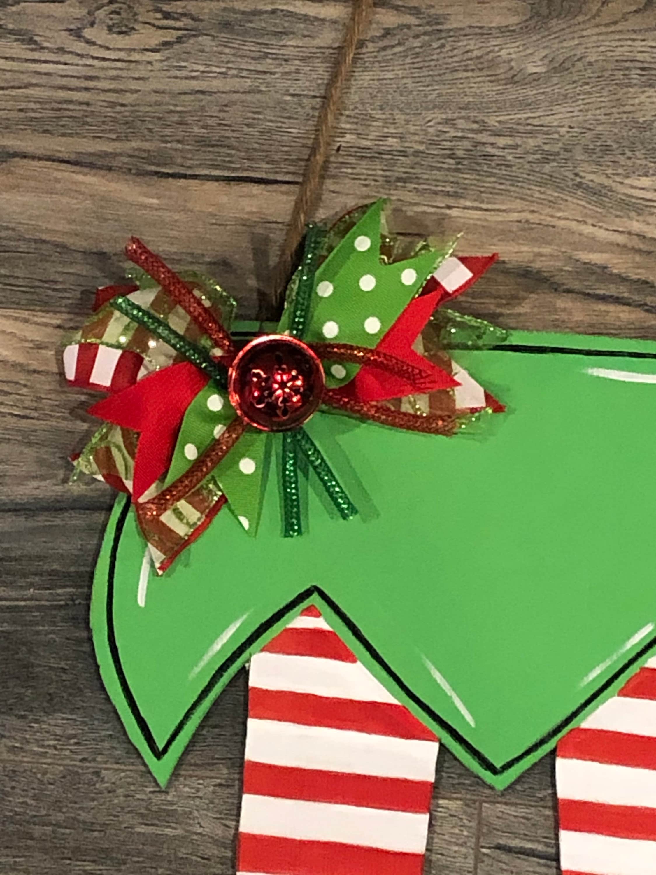 Elf Door Hanger Elf Christmas Decor Holiday Decor X-mas - Etsy