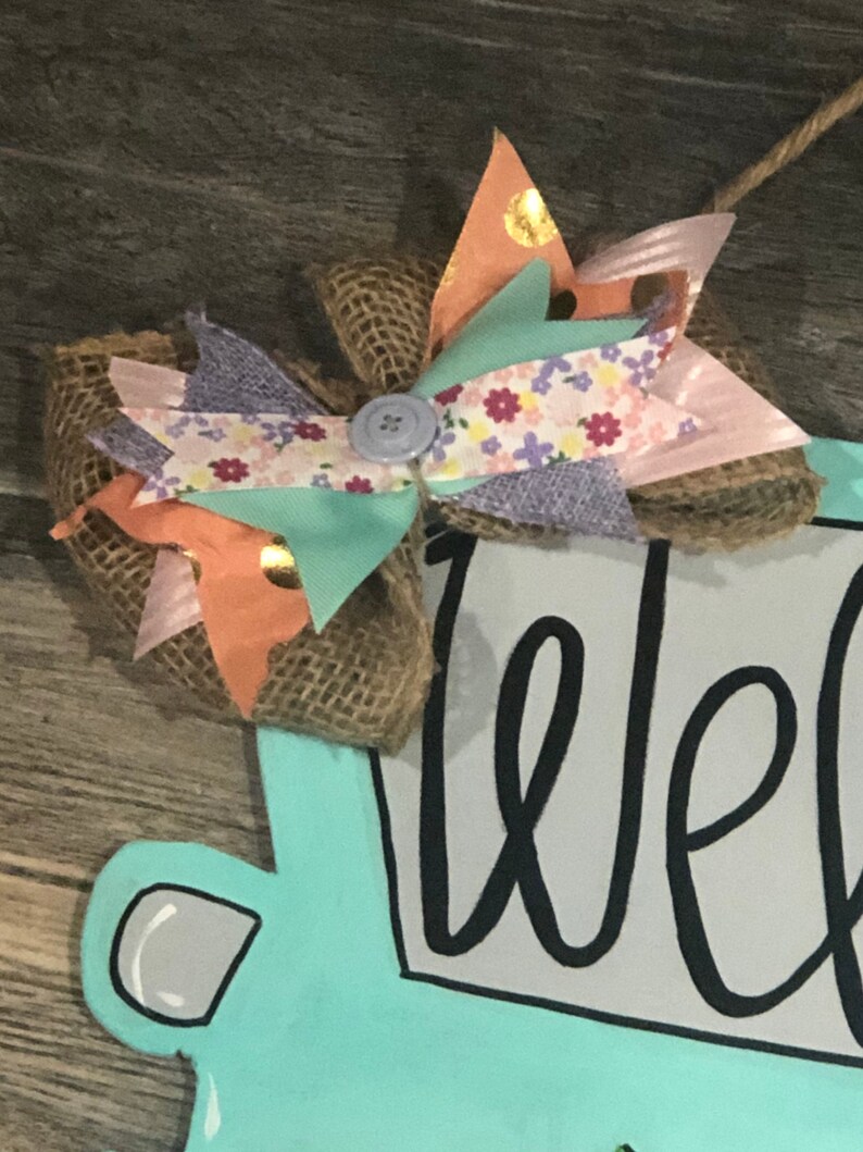 Spring Spring Truck Flower Truck Country Truck Door Decor - Etsy