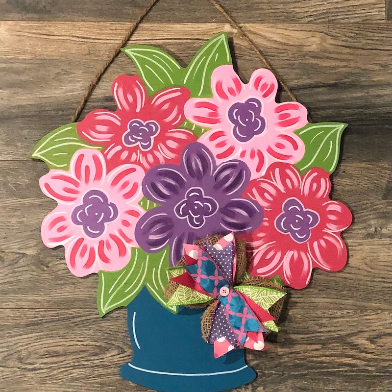 Flower Door Hanger - Etsy