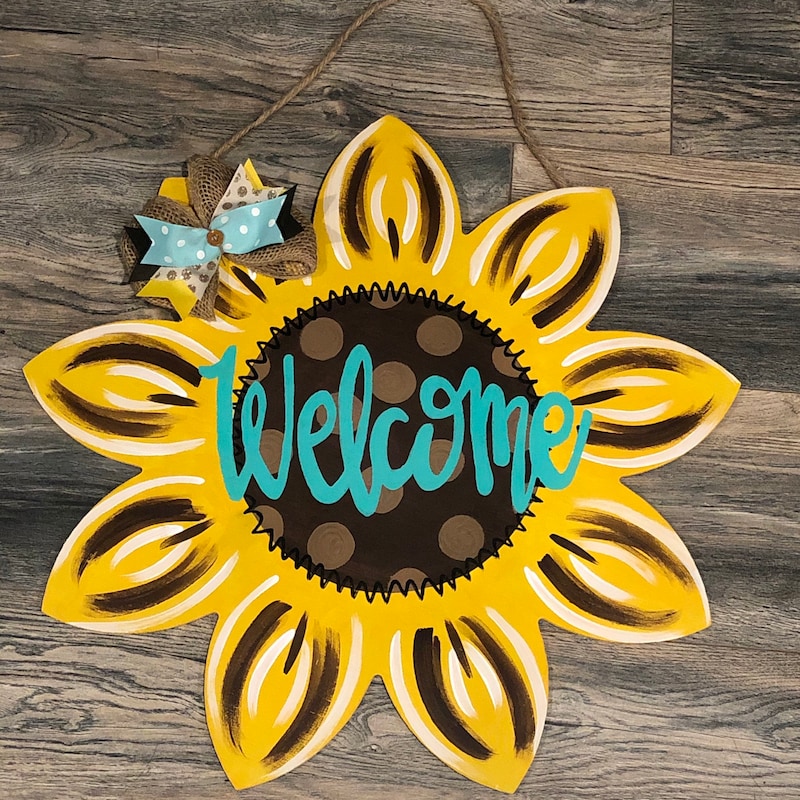 Sunflower Door Hanger - Etsy