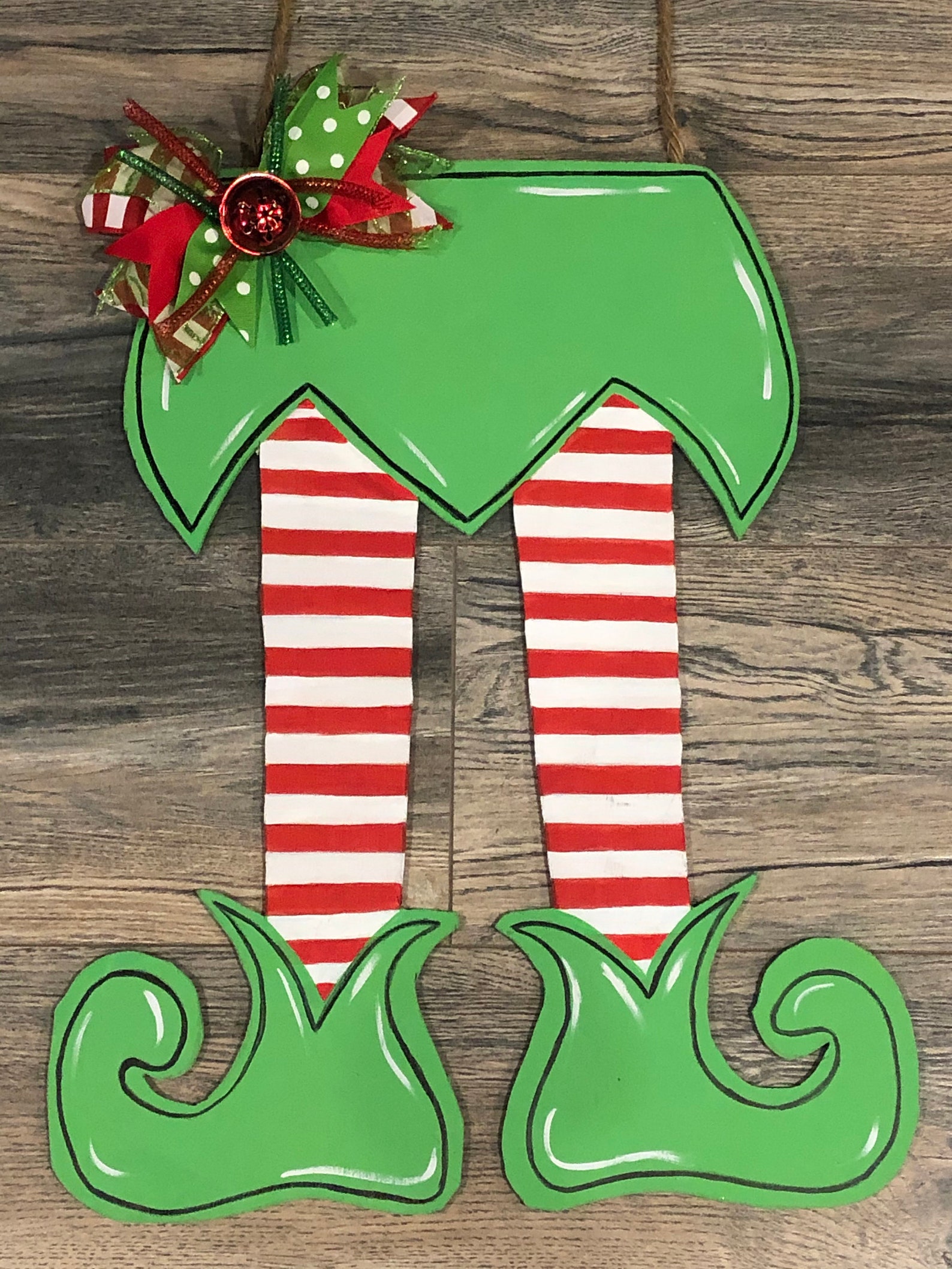Elf Door Hanger Elf Christmas Decor Holiday Decor X-mas - Etsy