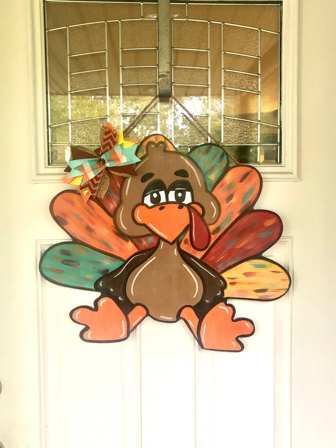 Turkey Door Hanger Thanksgiving Decor Fall Decor Fall Door - Etsy