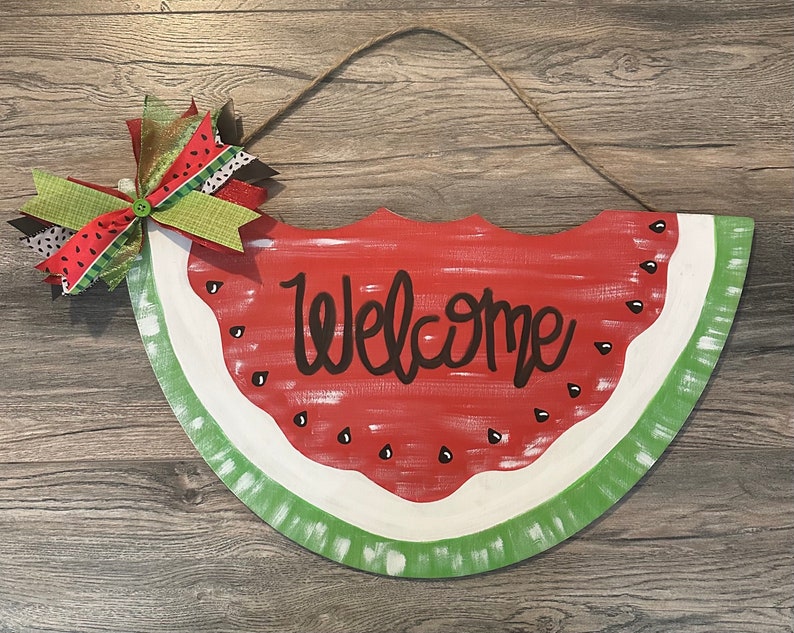 Watermelon, Country, Farmhouse, Wood, Spring, Summer, Sign, Door Decor ...