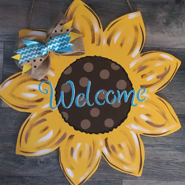 Sunflower Door Hanger - Etsy