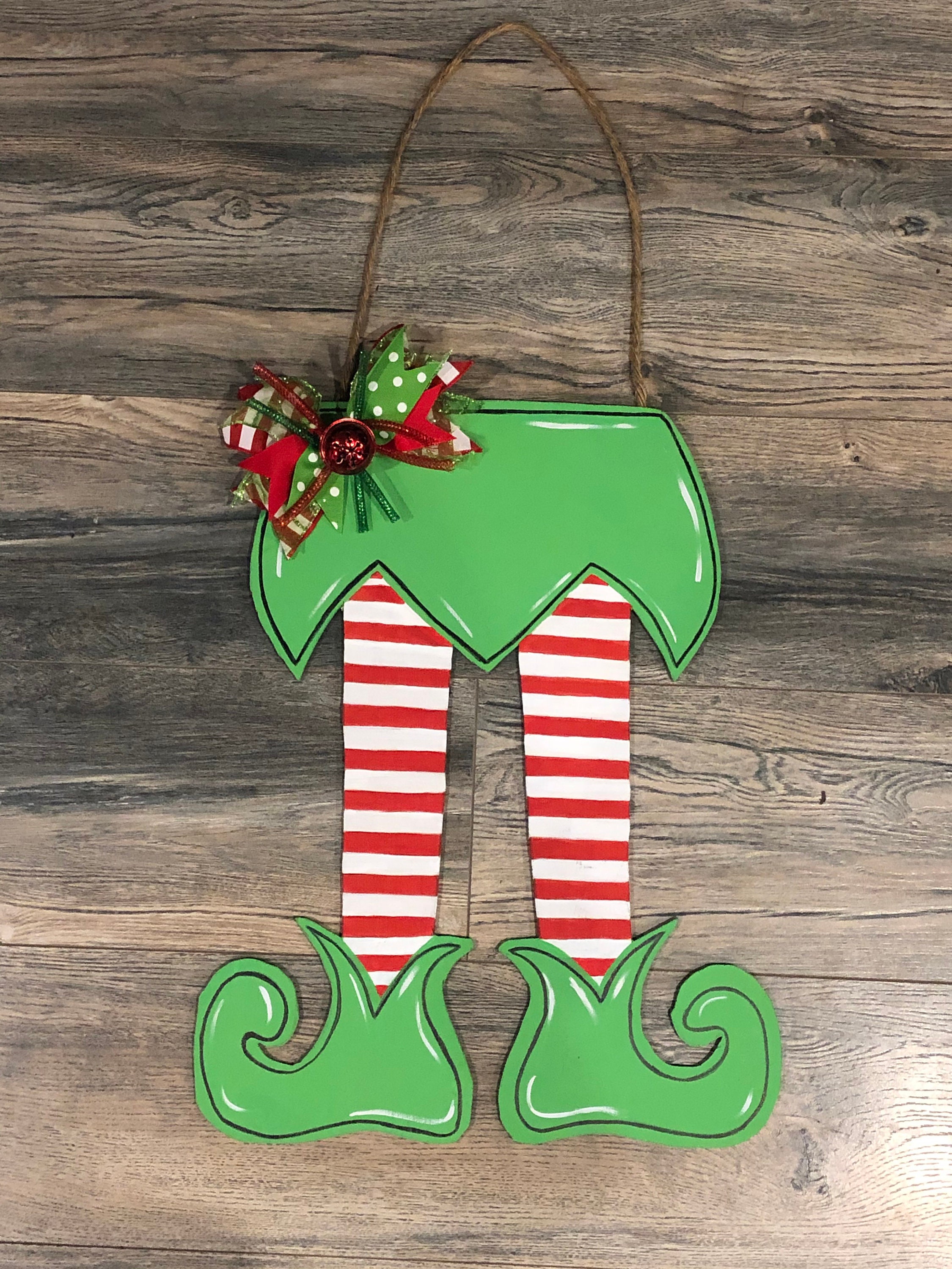 Elf Door Hanger, Elf, Christmas Decor, Holiday Decor, X-mas Door Hanger ...