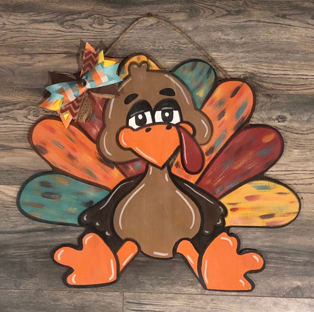 Turkey Door Hanger Thanksgiving Decor Fall Decor Fall Door - Etsy
