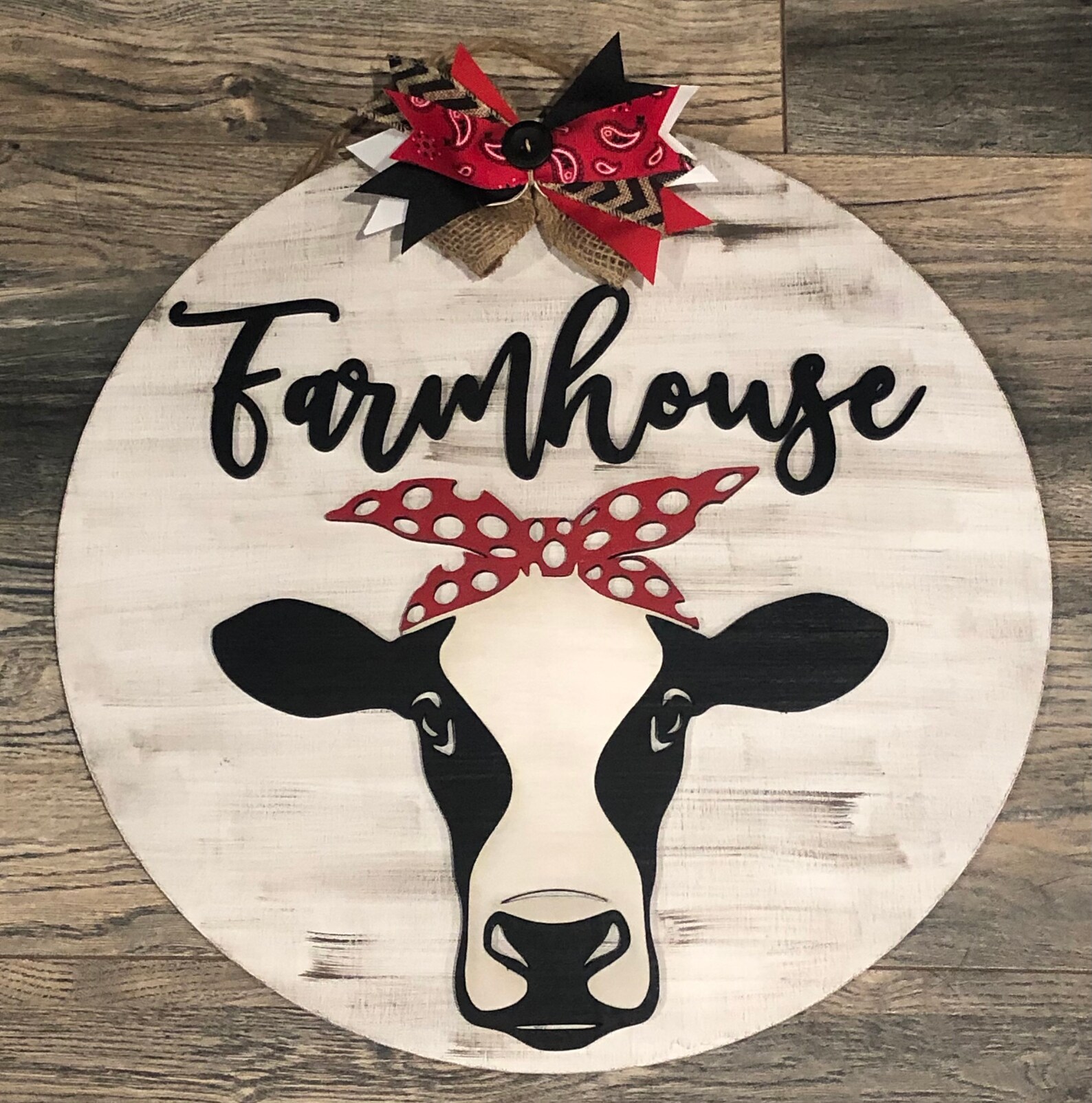Farmhouse Door Hanger Heifer Door Sign Cow Door Decor - Etsy