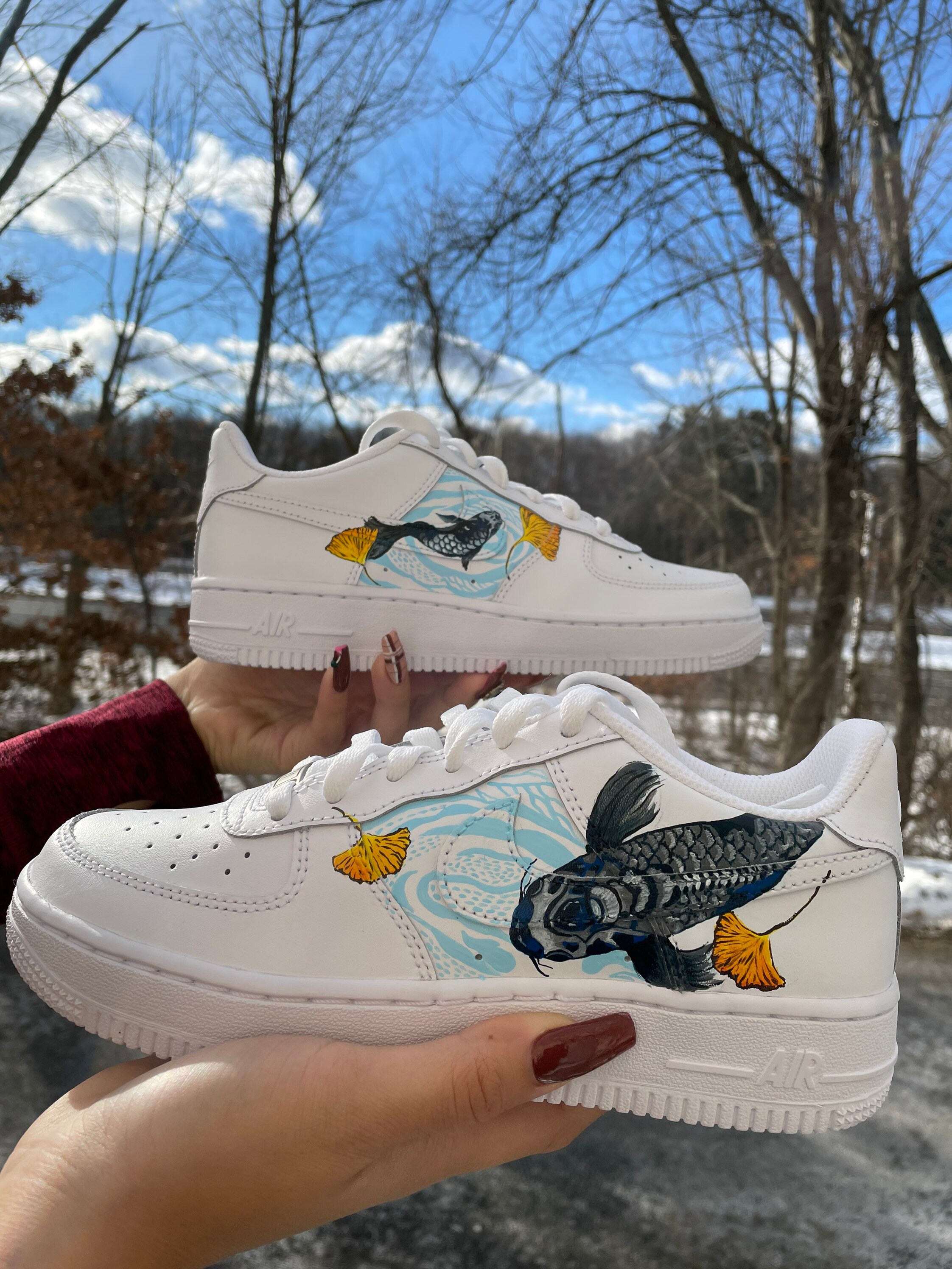 KOI Fish on Nike Air Force 1 - Etsy