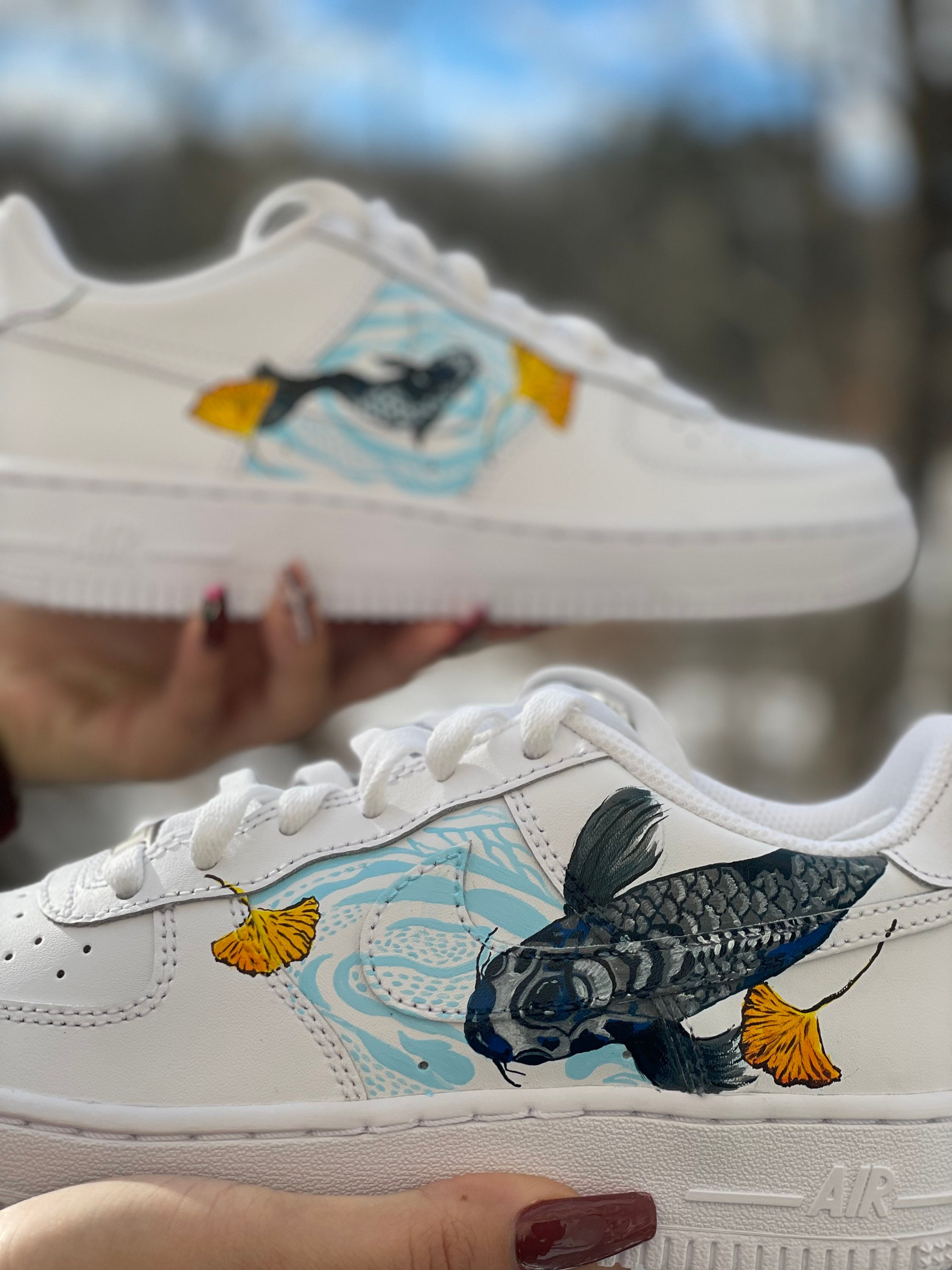 KOI Fish on Nike Air Force 1 - Etsy
