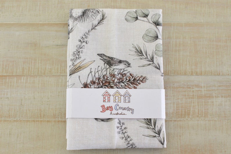 Wooden Spoon & Tea Towel Set, Hand-painted Wall Hanging With Australian ...