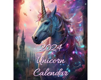 Pink Unicorn 2024 Calendar - Etsy