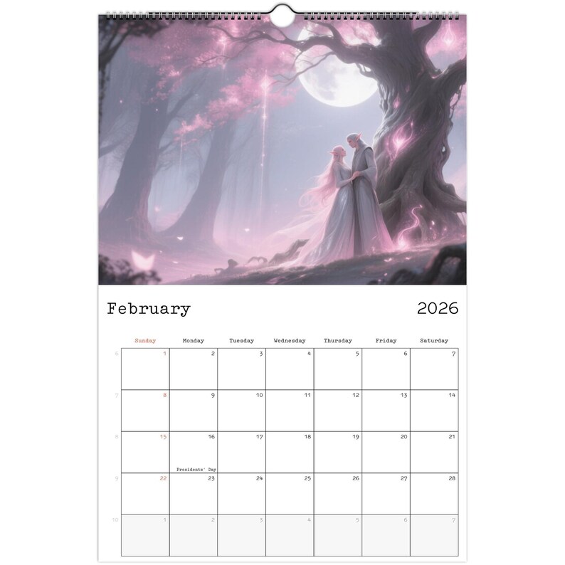 2026 Fantasy Wall Calendar - Etsy