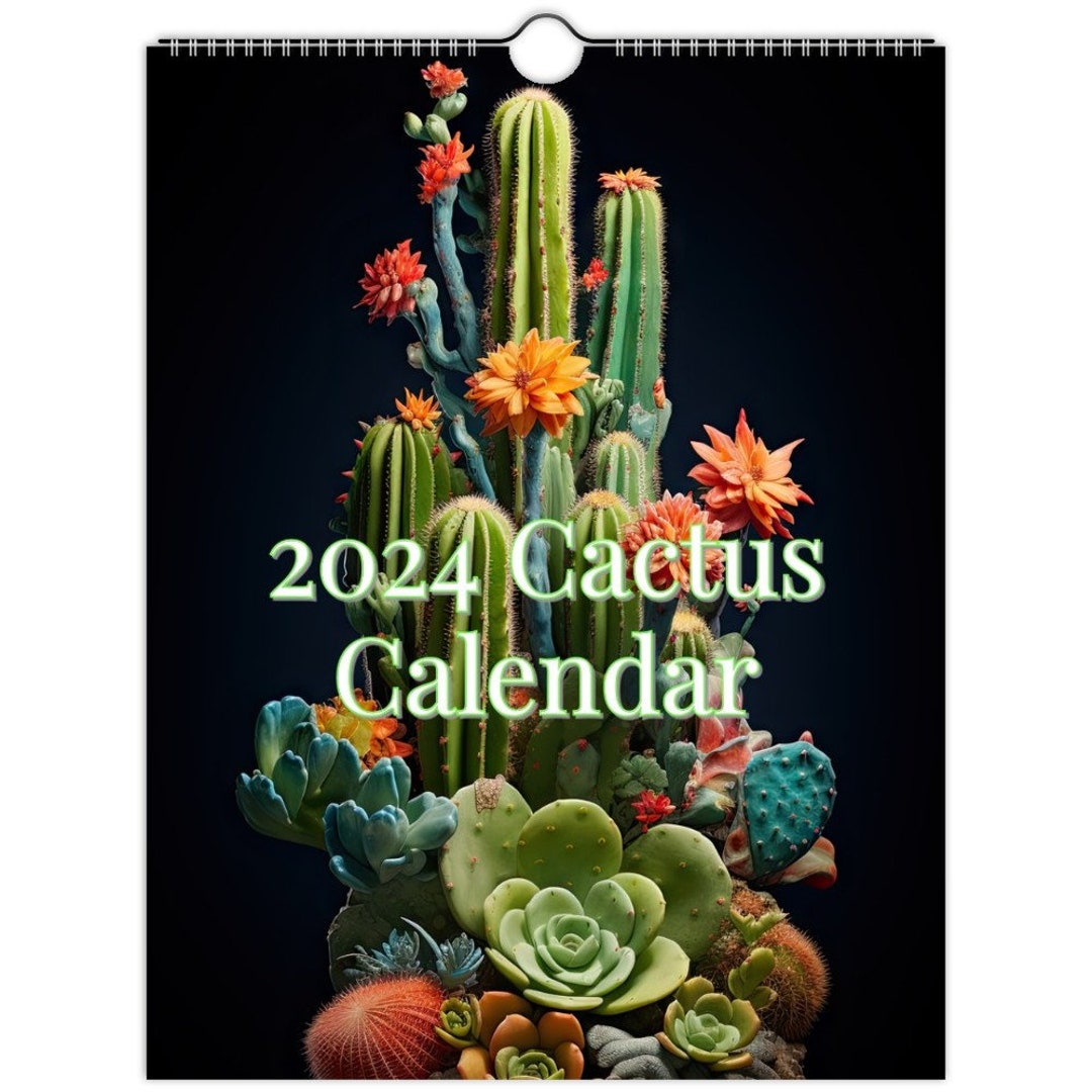 2024 Cactus Wall Calendar, Cacti, Desert Southwest Flora - Etsy