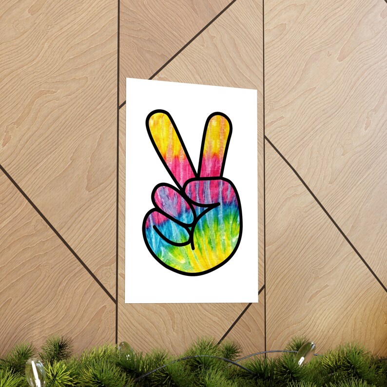 Peace Sign Hand Symbol Wall Art Premium Matte Vertical Poster - Etsy