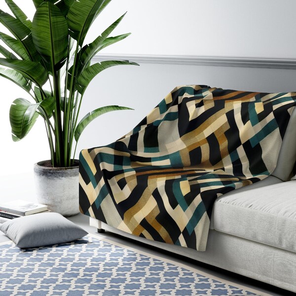Geometric Blanket - Etsy
