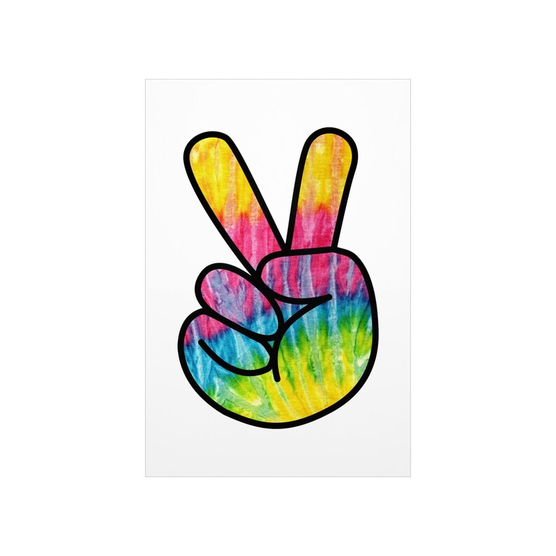 Peace Sign Hand Symbol Wall Art Premium Matte Vertical Poster - Etsy