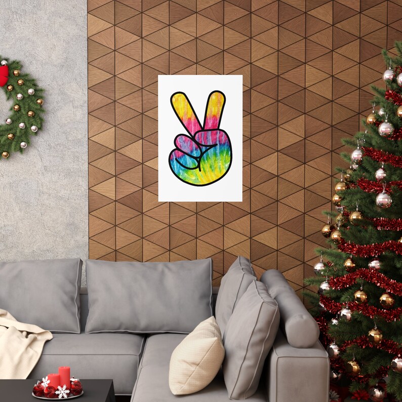 Peace Sign Hand Symbol Wall Art Premium Matte Vertical Poster - Etsy