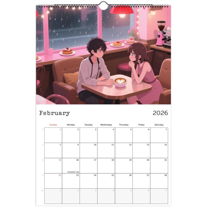 2026 Lo-fi Anime Wall Calendar, Chill, Fun, Relaxing Lo-fi Atmosphere ...