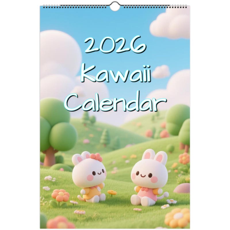 Cute calendar 2026 kawaii - Etsy México