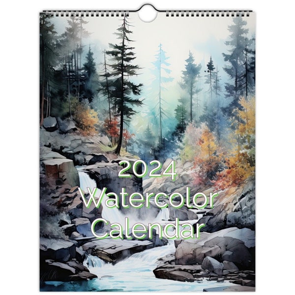 Watercolor Calendar - Etsy