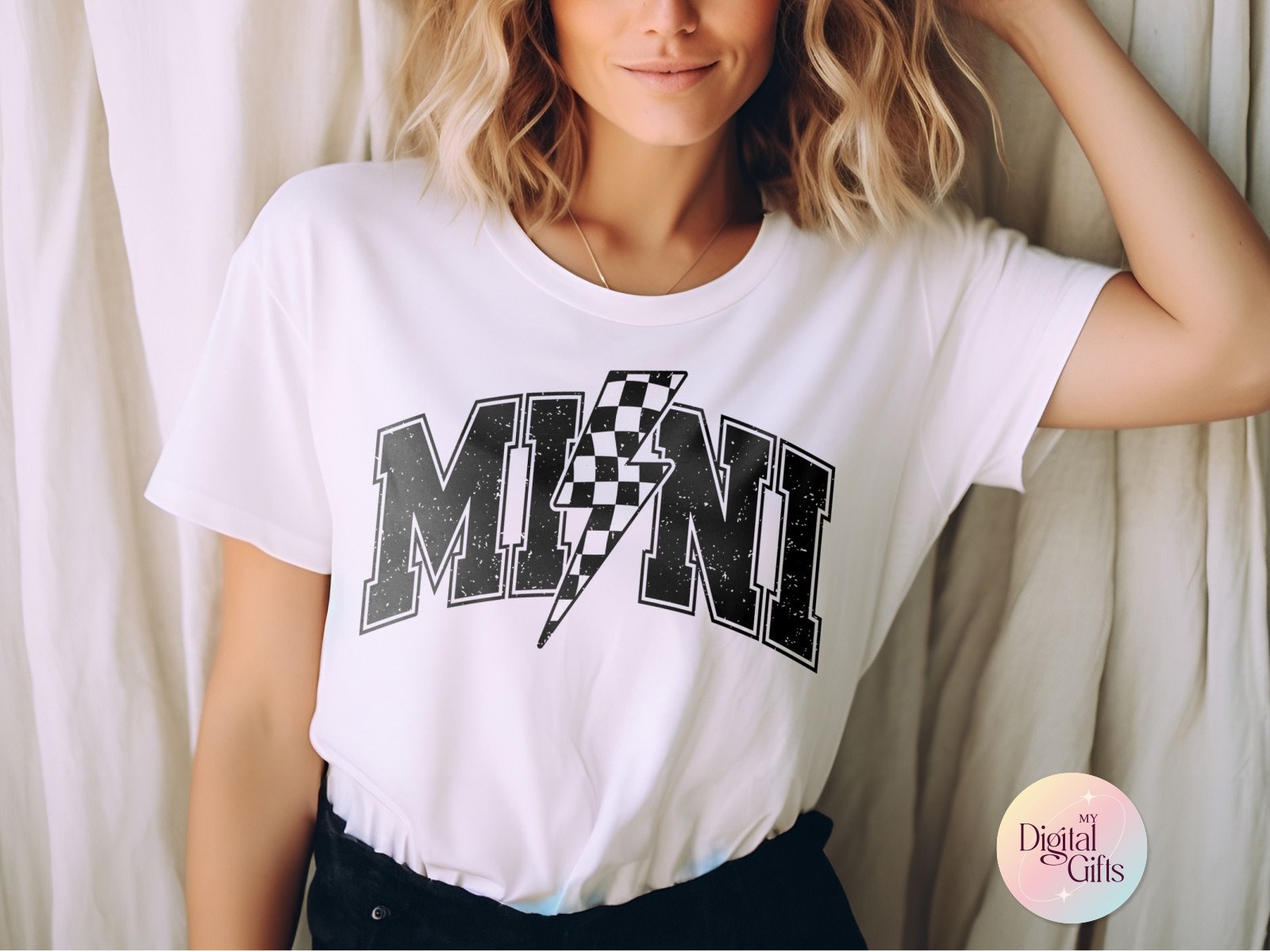 Mini Lightning Bolt PNG, Varsity Mini Png, Trendy Mini Png, Grunge ...