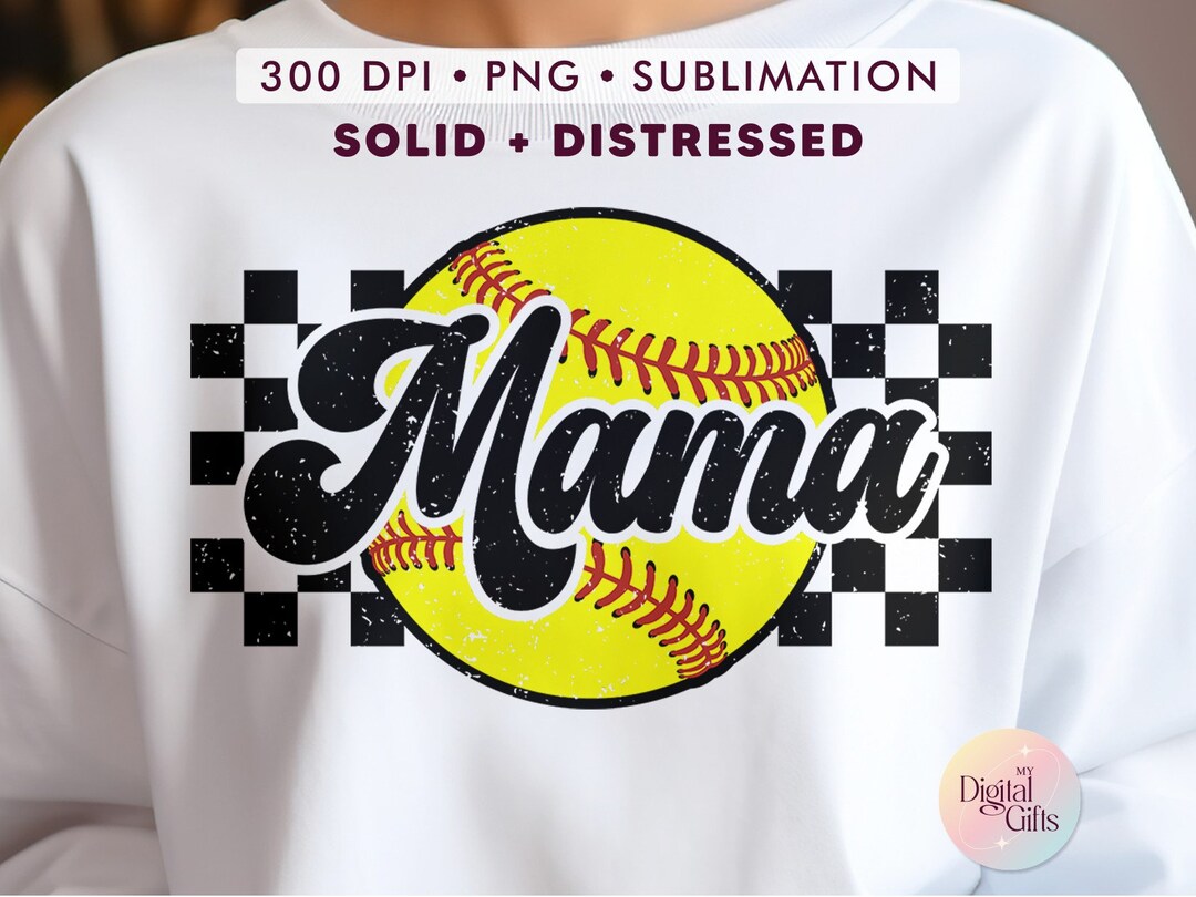 Checkered Softball Mama PNG, Softball Season Png, Softball Vibes Png ...