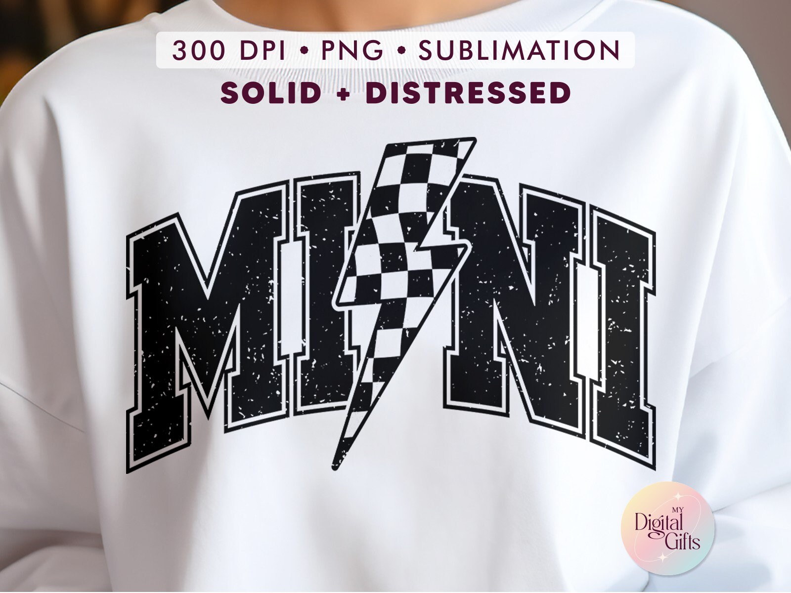 Mini Lightning Bolt Png Varsity Mini Png Trendy Mini Png Grunge Checkered Lightning Mini Png